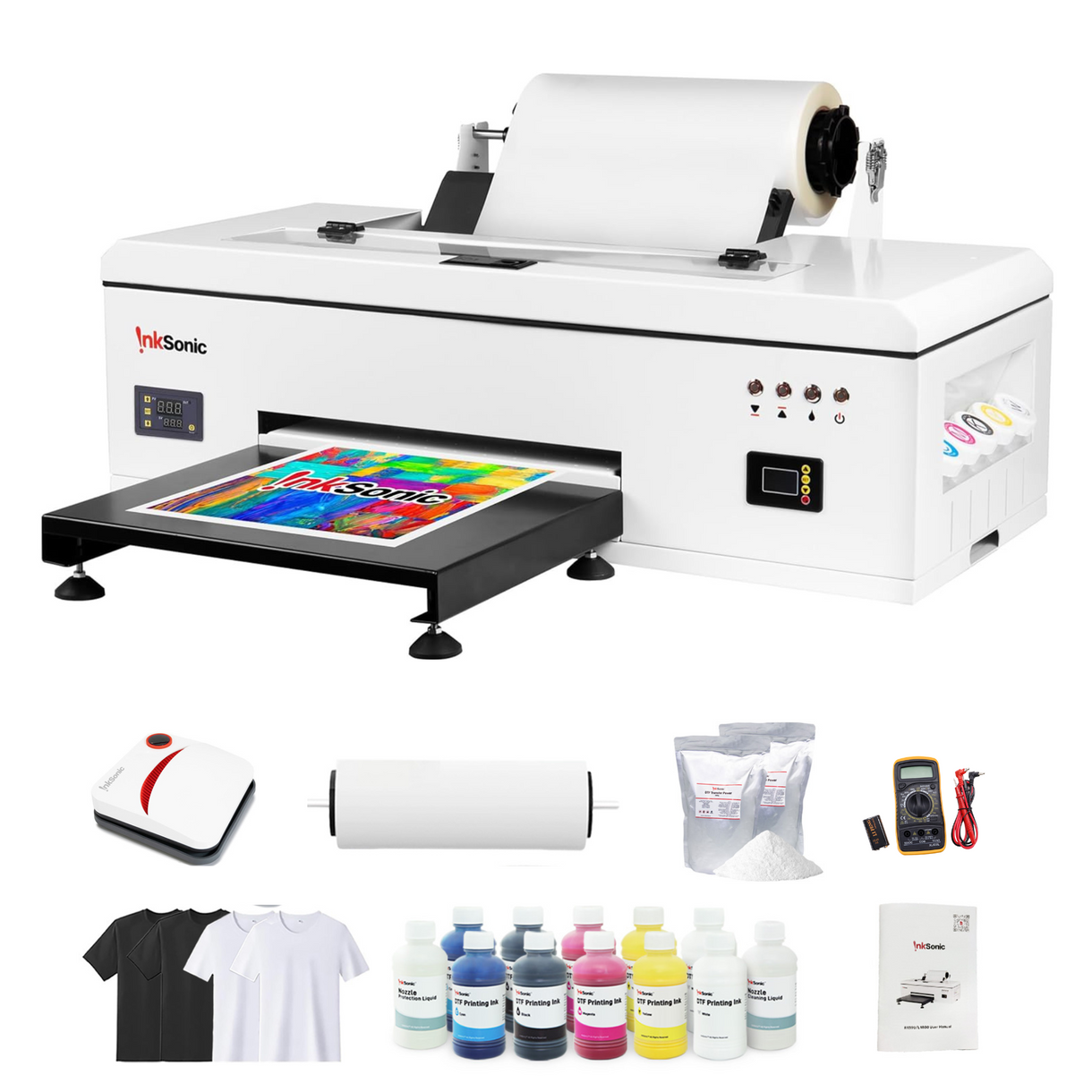 13" L1800 DTF Printer Bundle with Heat Press, A3 Direct to Film Printer ...