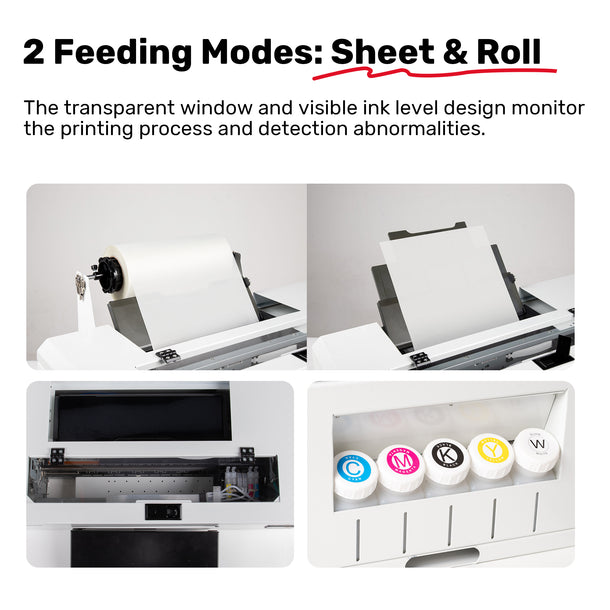 13" L1800 DTF Printer with Heating System, A3 Direct to Film Printer ...